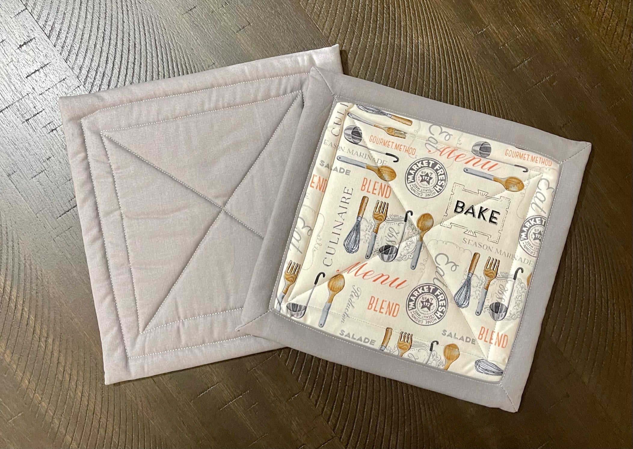 Bakers Gray Hot pads - Set of 2